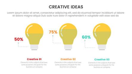 Creative idea concept infographic 3 point stage Vector Image