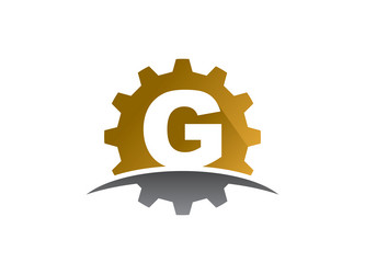 Engineering gear logo low poly model design Vector Image