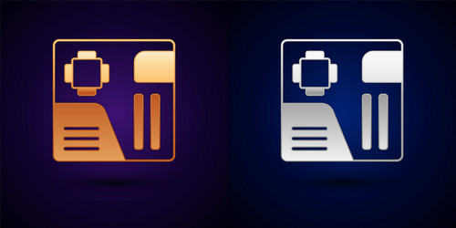 Gold electronic computer components motherboard Vector Image