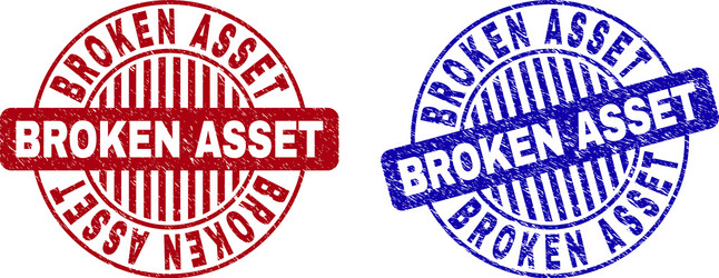 Broken asset rubber stamp Royalty Free Vector Image
