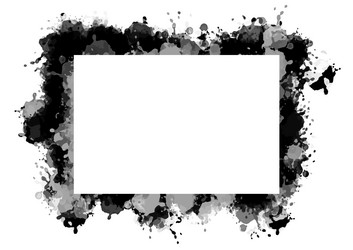 Spray paint splatter border design Royalty Free Vector Image
