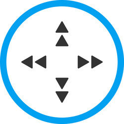 Move out rounded icon Royalty Free Vector Image