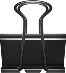 Realistic binder clip mockup office paper Vector Image