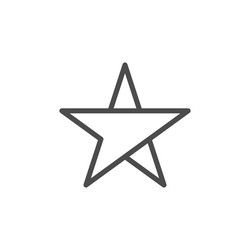 Line icon star outline Royalty Free Vector Image