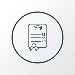 Gpa icon line symbol premium quality isolated Vector Image