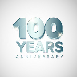 One hundred 100 years anniversary card template Vector Image