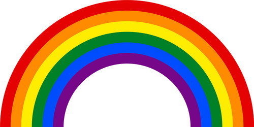 Rainbow arch icon color lgbt rights symbol Vector Image