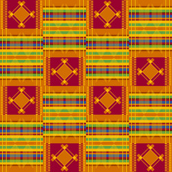 African seamless pattern cloth kente tribal Vector Image