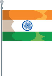 Indian flag country isolated icon Royalty Free Vector Image