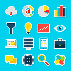 Big data stickers Royalty Free Vector Image - VectorStock