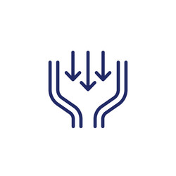 Bottleneck icon on white line design Royalty Free Vector