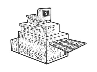 Printer printing sketch Royalty Free Vector Image