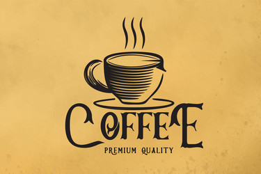 Vintage coffee shop cup logo inspiration Vector Image
