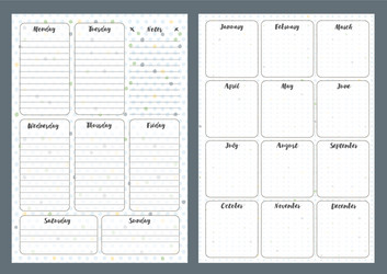 Cute daily note template Royalty Free Vector Image