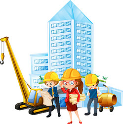 Construction engineer cartoon Royalty Free Vector Image