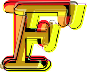 Abstract hand drawn letter h Royalty Free Vector Image