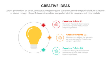 Creative idea concept infographic 3 point stage Vector Image
