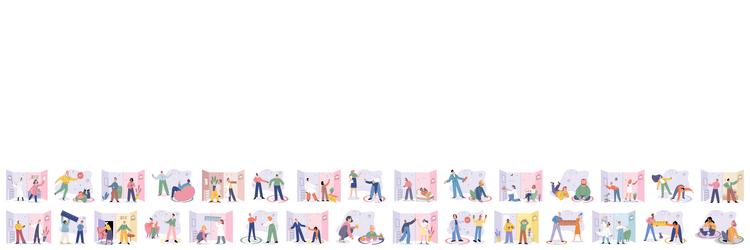 Personal space respecting boundaries Royalty Free Vector