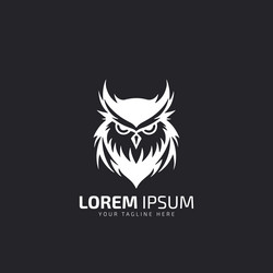 Aggressive owl logo icon design night hunter logo Vector Image