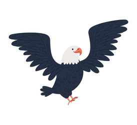 Happy bald eagle Royalty Free Vector Image - VectorStock
