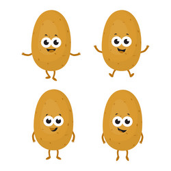 Potatoes on the field Royalty Free Vector Image