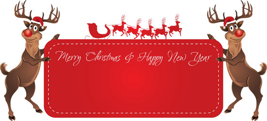 Winking Reindeer with Christmas Balls Royalty Free Vector