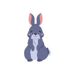 Cute little rabbit cartoon flat Royalty Free Vector Image