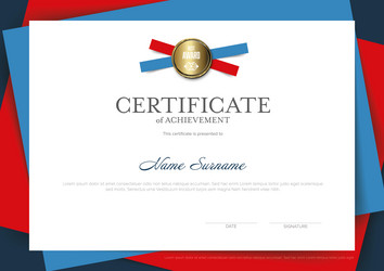 Modern vertical certificate template Royalty Free Vector