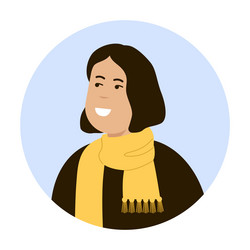 Modern circle avatar Royalty Free Vector Image