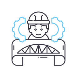 Engineering line icon outline symbol Royalty Free Vector