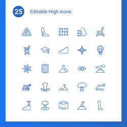 15 high icons Royalty Free Vector Image - VectorStock