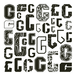 Set versions of letters g Royalty Free Vector Image