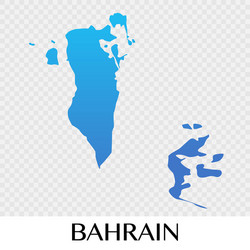 Bahrain map silhouette Royalty Free Vector Image