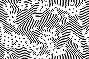 Diffusion reaction seamless pattern black Vector Image