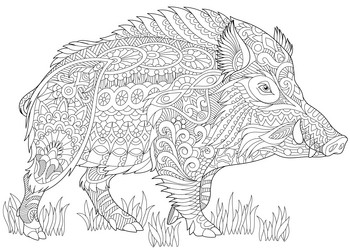 Warthog Drawing Hog Vector Images (over 390)