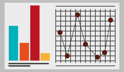 Statistics graph report Royalty Free Vector Image