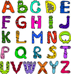 Educational cartoon alphabet letters for kids Vector Image