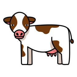 Ox farm animal side-view Royalty Free Vector Image