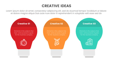 Creative idea concept infographic 3 point stage Vector Image