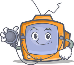 Juggling tv character cartoon object Royalty Free Vector