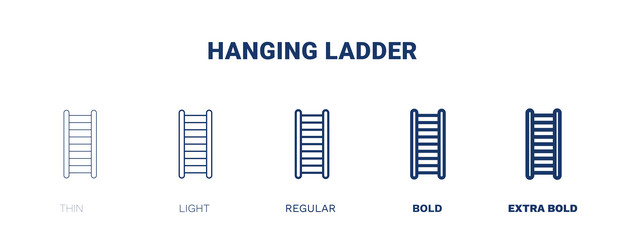 Hanging ladder icon thin line ladder icon Vector Image