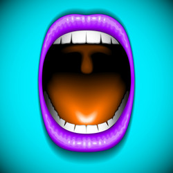 Mouth color open Royalty Free Vector Image - VectorStock