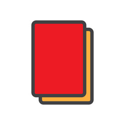 Red card design icon ready Royalty Free Vector Image