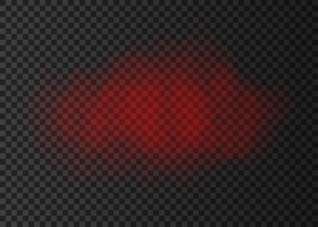 Red smoke cloud isolated on transparent background