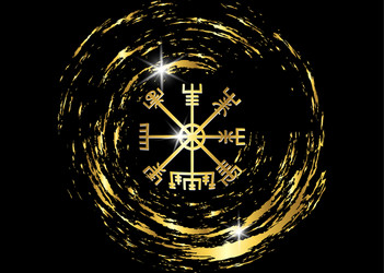 Vegvisir Compass Rune Magic Royalty Free Vector Image