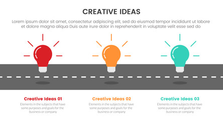 Creative idea concept infographic 3 point stage Vector Image