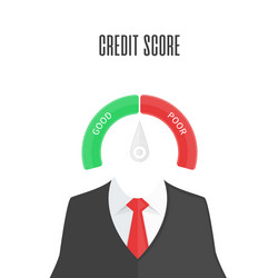 Creative credit score rating scale Royalty Free Vector Image