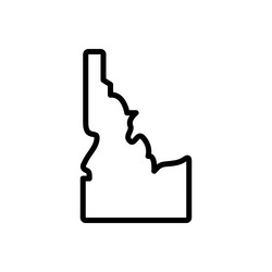 Idaho map Royalty Free Vector Image - VectorStock