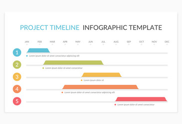 Gantt project production timeline graph Royalty Free Vector