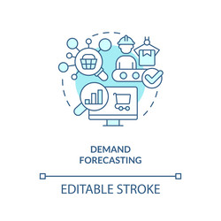 2d customizable demand forecasting line icon Vector Image